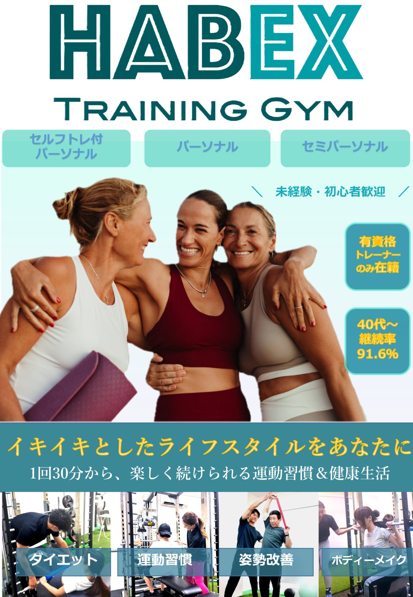 HABEX TRAINING GYM – 東京都中野区のパーソナルトレーニングジム – 1回30分からの優しい運動習慣